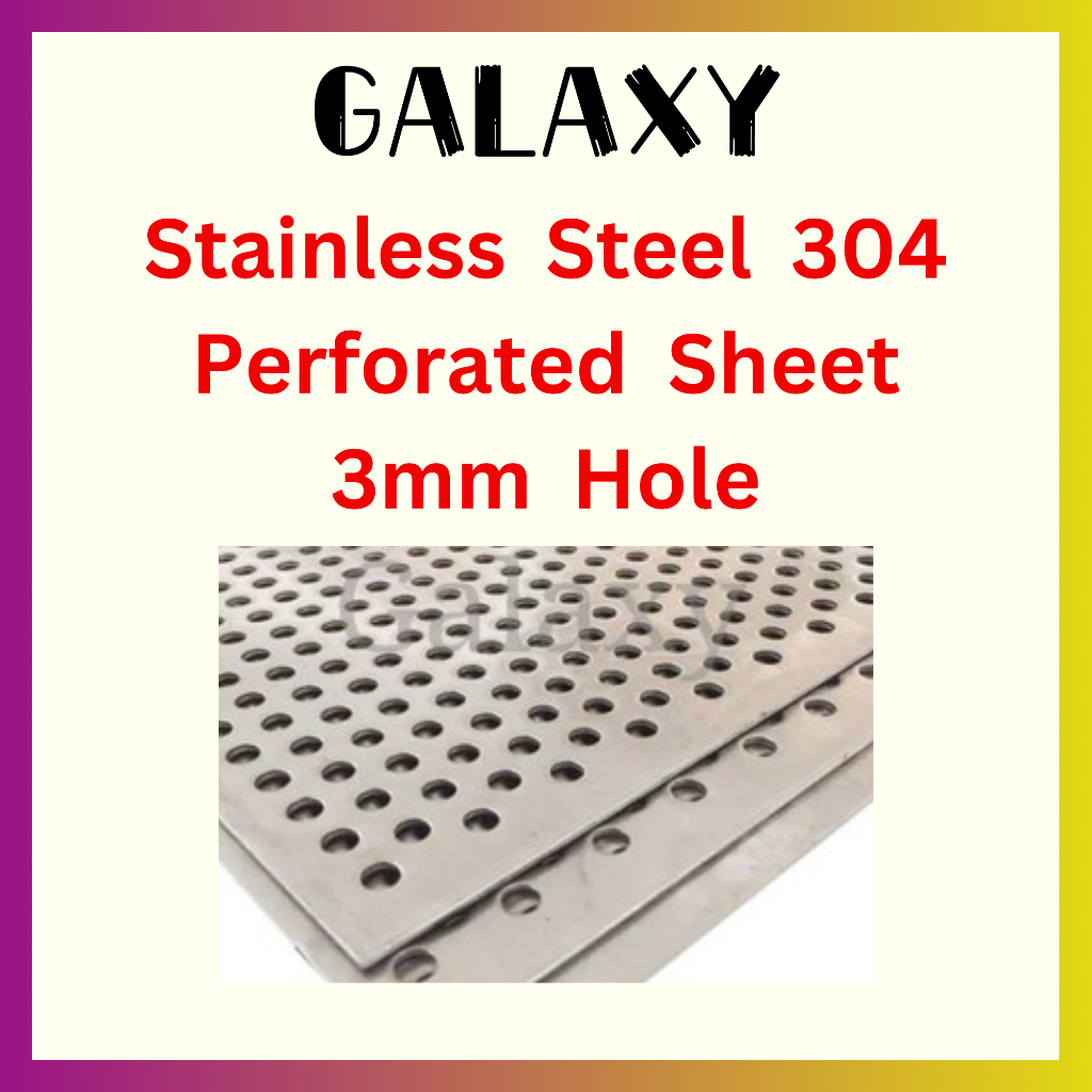 Stainless Steel 304 Perforated Sheet 3mm Hole - Thickness 1.0mm / 白钢圆洞板 ...