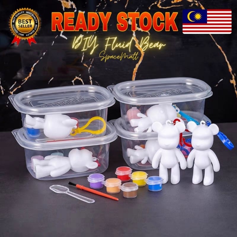 DIY Fluid Bearbrick Keychain Mini Bear Ornament Keychain Handmade Diy ...