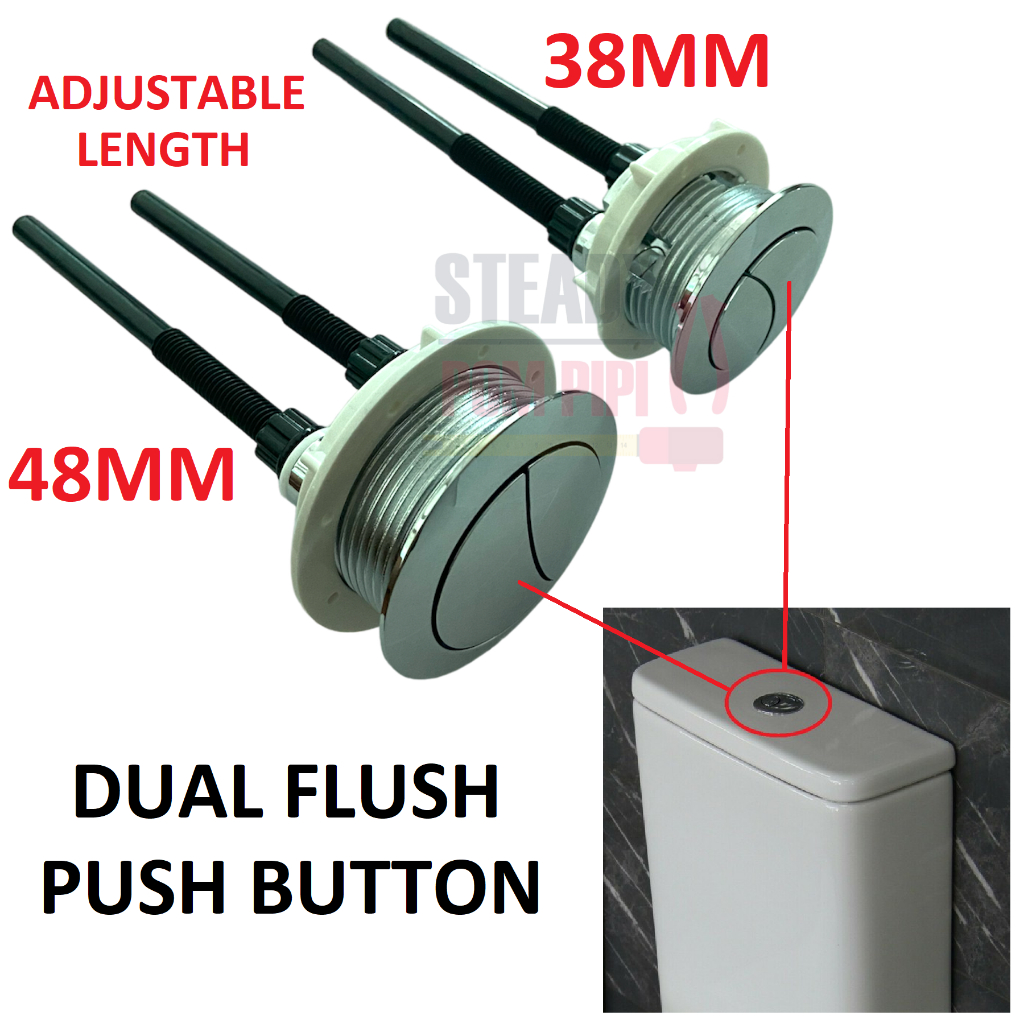 TOILET WATER TANK CISTERN FLUSH BUTTON 38MM 48MM / DUAL PUSH BUTTON FOR ... TOILET WATER TANK CISTERN FLUSH BUTTON 38MM 48MM / DUAL PUSH BUTTON FOR ...