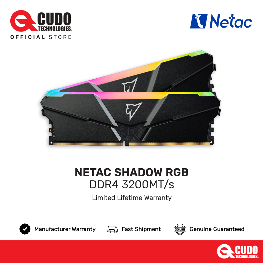 Netac Shadow RGB DDR4 8GB (1x 8GB) 3200MHz Desktop Memory | Shopee Malaysia