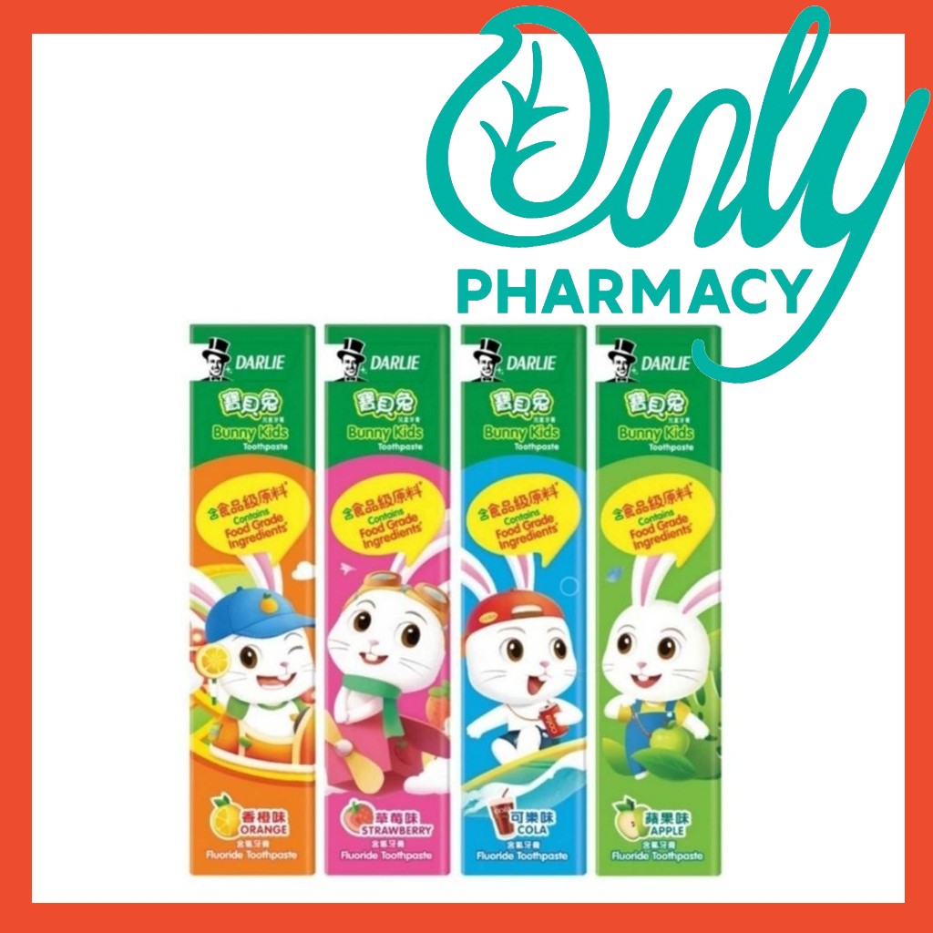 Darlie Bunny Kids Toothpaste 40g Strawberry / Orange / Cola / Apple ...