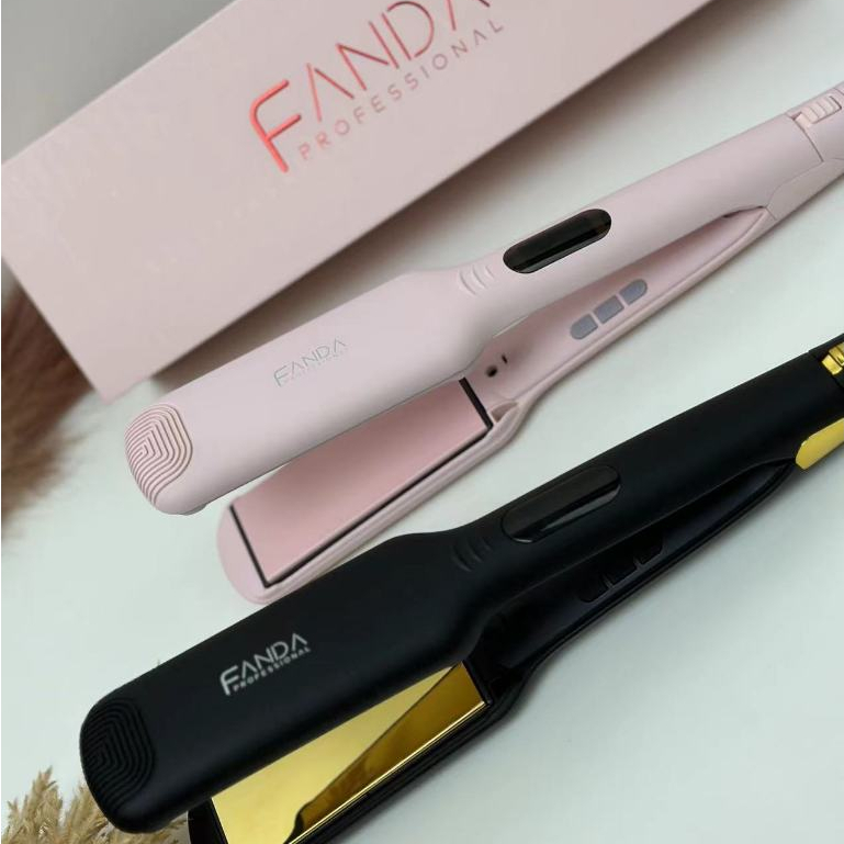 Fanda hair straightener fanda hair iron fanda flat iron ceramic pink ...