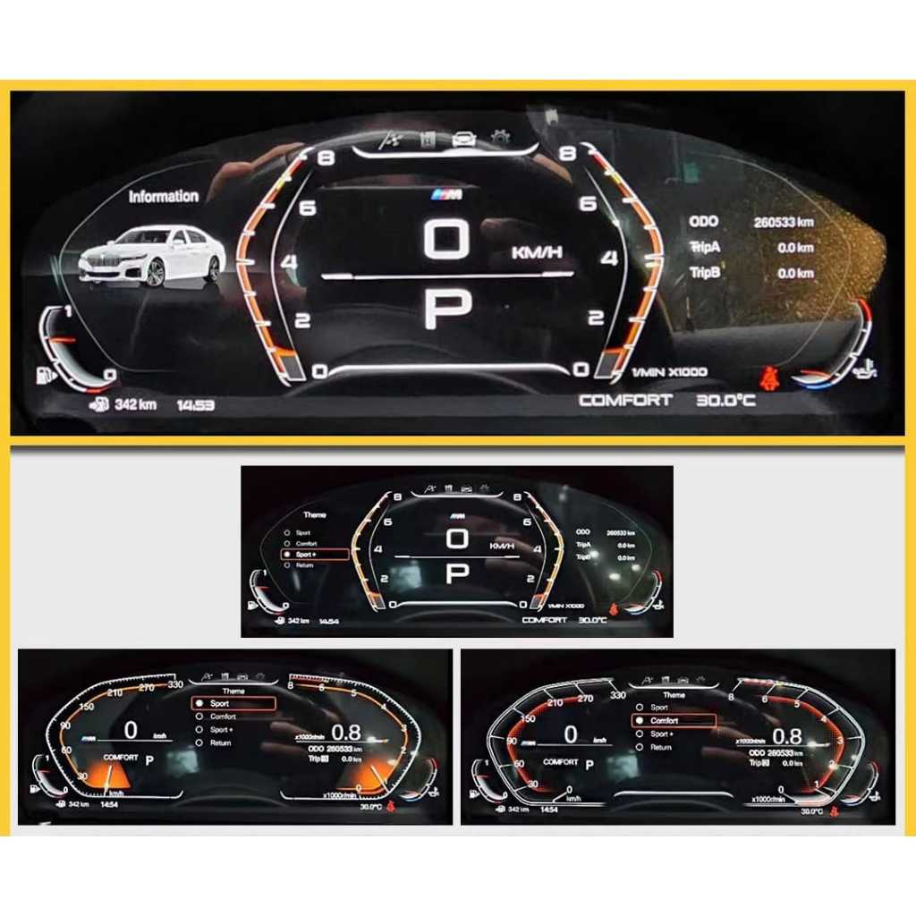 BMW F10 F30 digital meter for BMW f10 f30 digital meter plug and play ...