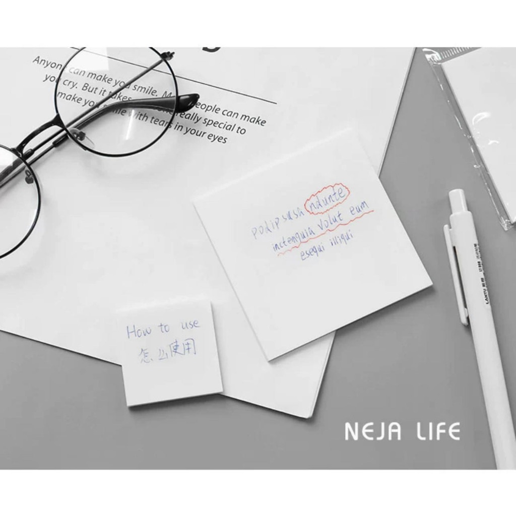 50 Sheets/Pad INS Transparent Memo Sticky Note Sticker Notepad Label ...