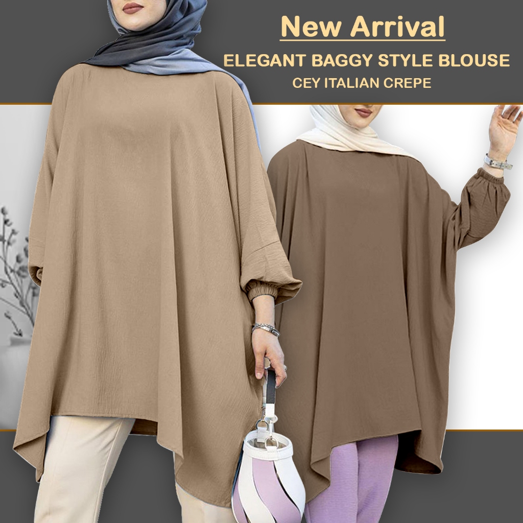 Loose Baggy Style Women Mini Kaftan Baju Kelwar / CEY Italian Crepe ...