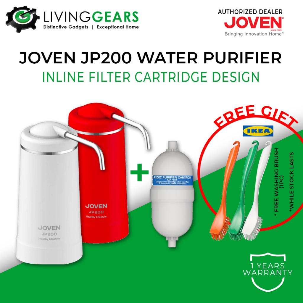 [Free Gift] Joven Water Purifier (White/Red) High Efficiency 3-Layer ...