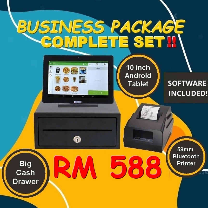SET BIG DRAWER!! POS System Loyverse Pos Mesin Cashier Mesin Kaunter ...