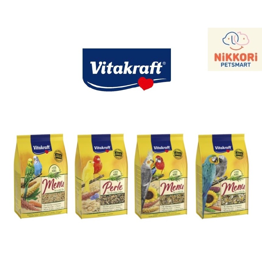 VITAKRAFT PREMIUM MENU BIRD FOOD (PARROT, COCKATIEL, CANARY, BUDGIE ...