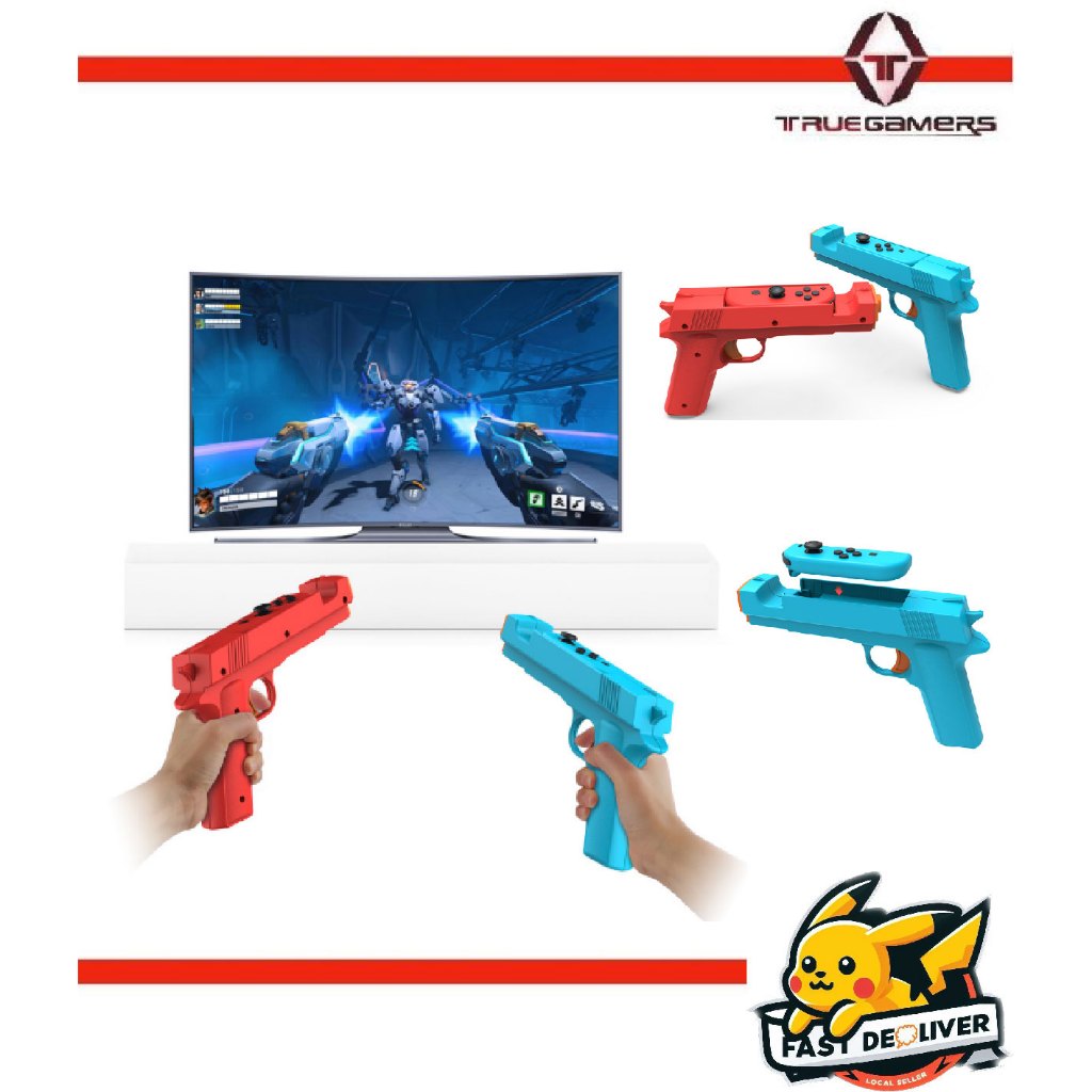 Nintendo Switch Dobe Pistol Grip Set For Joy-Con Controller TNS-2159 ...