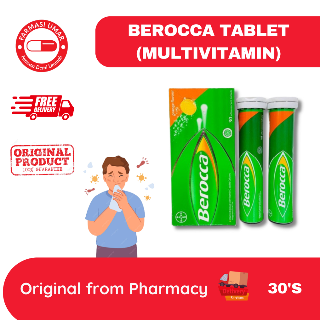 Berocca Vitamin C Effervescent Tablets Orange (15's/30's) | Shopee Malaysia