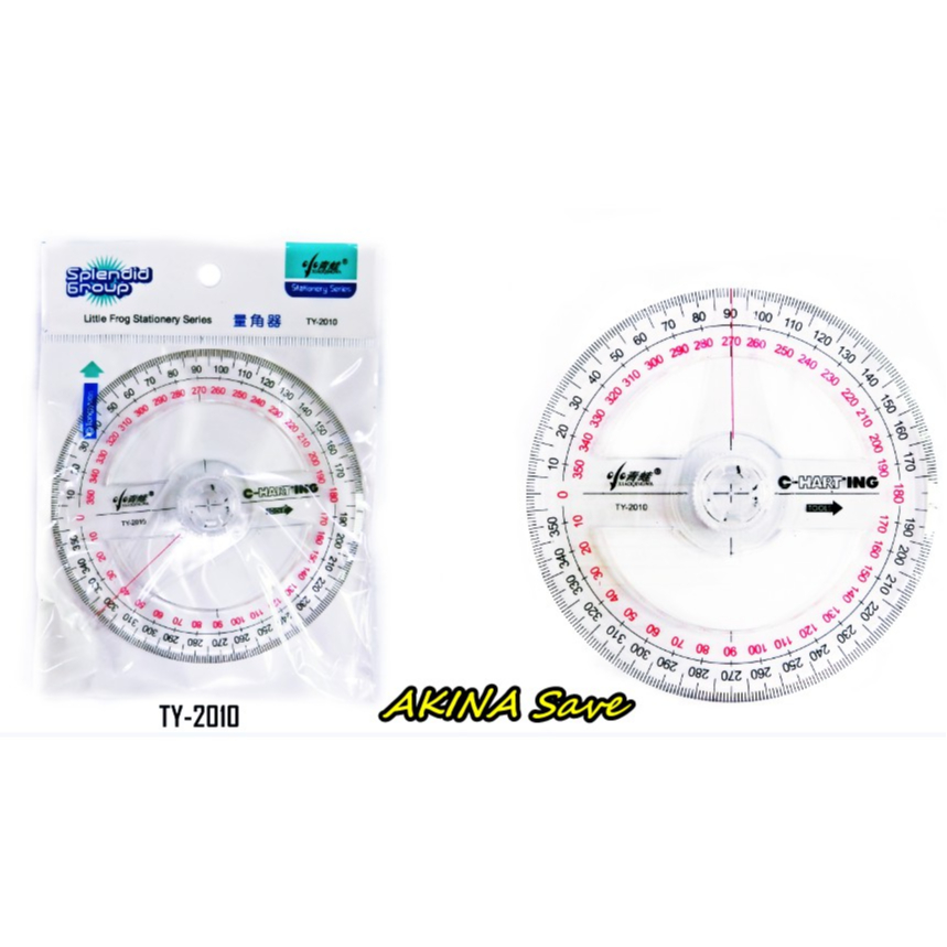 AKINA SAVE TY-2010 plastic 360 degree protractor Science Mathematic ...