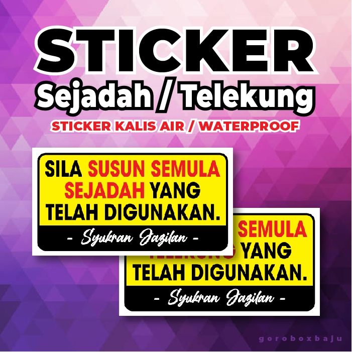 💜 Sticker Susun Semula Sejadah / Telekung Surau Masjid 💜 | Shopee Malaysia