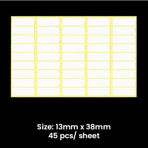 Self Adhesive White Labels Sticker | Squre Retangle | Penanda Buku | A5 ...