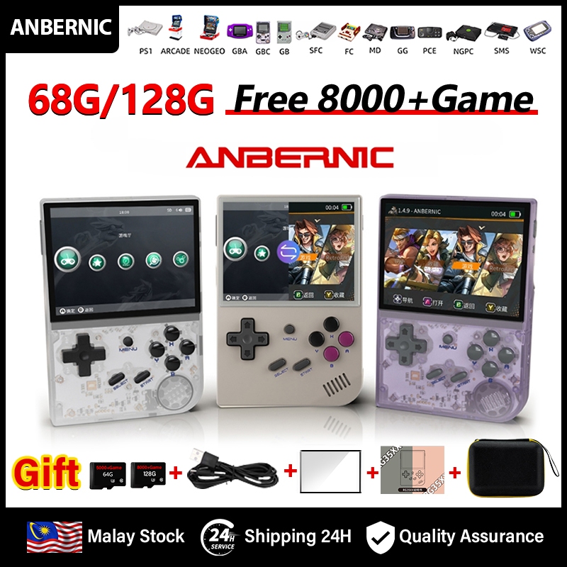[Penjual Tempatan]Original RG35 Retro Game Console Open Source Dual ...