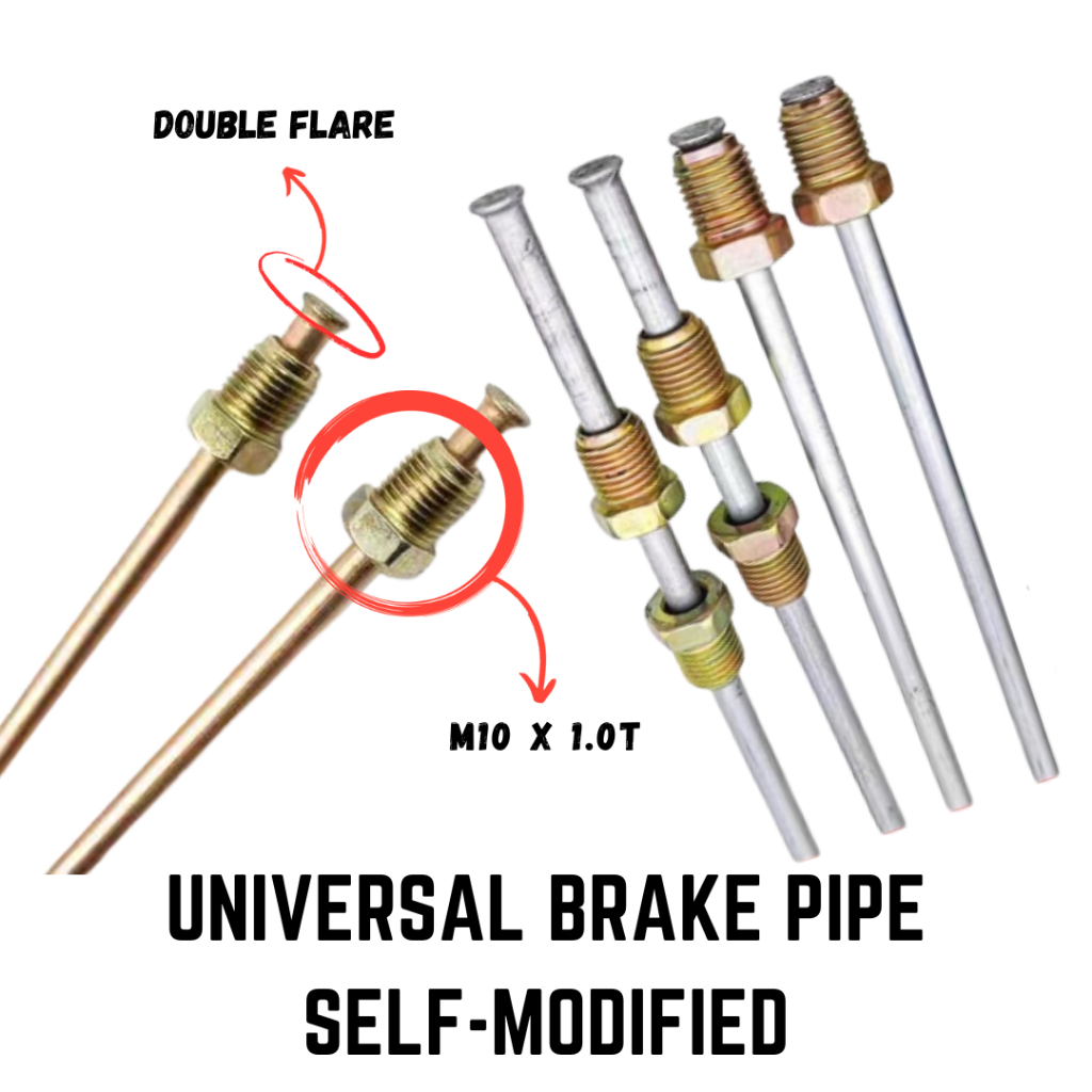 UNIVERSAL BRAKE PIPE 3/16" SELF MODIFIED M10 1.0T MALE NUT AUTOMOBILE ...