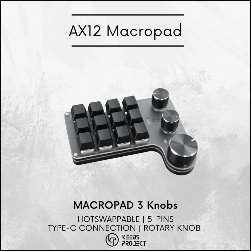 [READY STOCK] AX12/AX6/AX3 RGB Mechanical Macropad/Numpad Assembled Kit ...