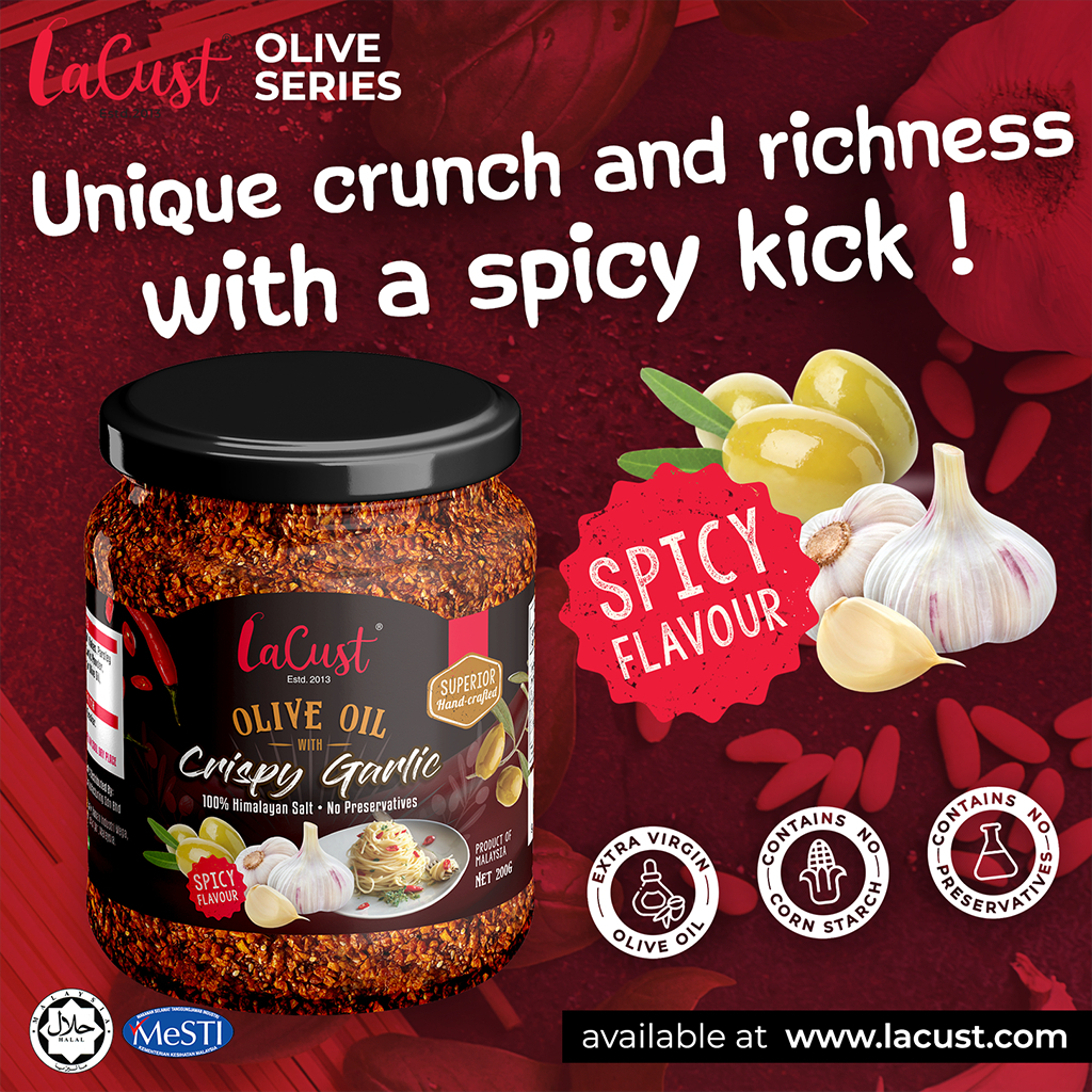 La Cust Chili's Mate Sambal Lacust Crispy Halal Original Garlic Spicy ...