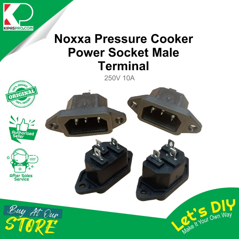 NOXXA PRESSURE COOKER POWER SOCKET MALE TERMINAL 250VAC 10A | Shopee ...