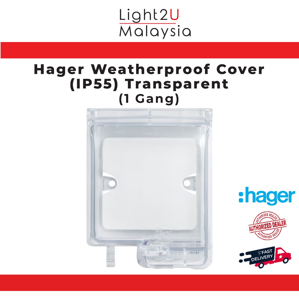 Hager Weatherproof Switch Cover Transparent H-XC9003 (IP55) | Shopee ...