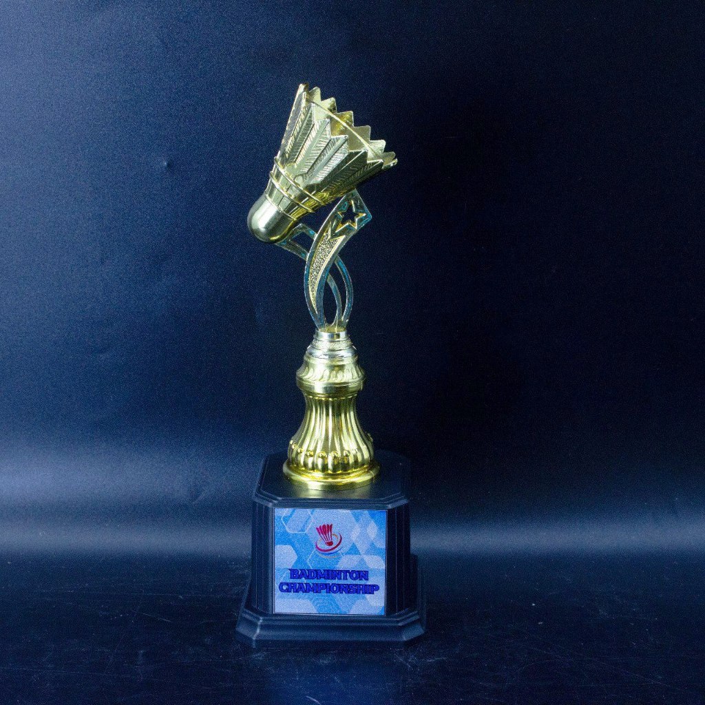 PIALA BADMINTON TERBAIK/ BEST BADMINTON TROPHY ( TAPAK BERAT & PRINT ...