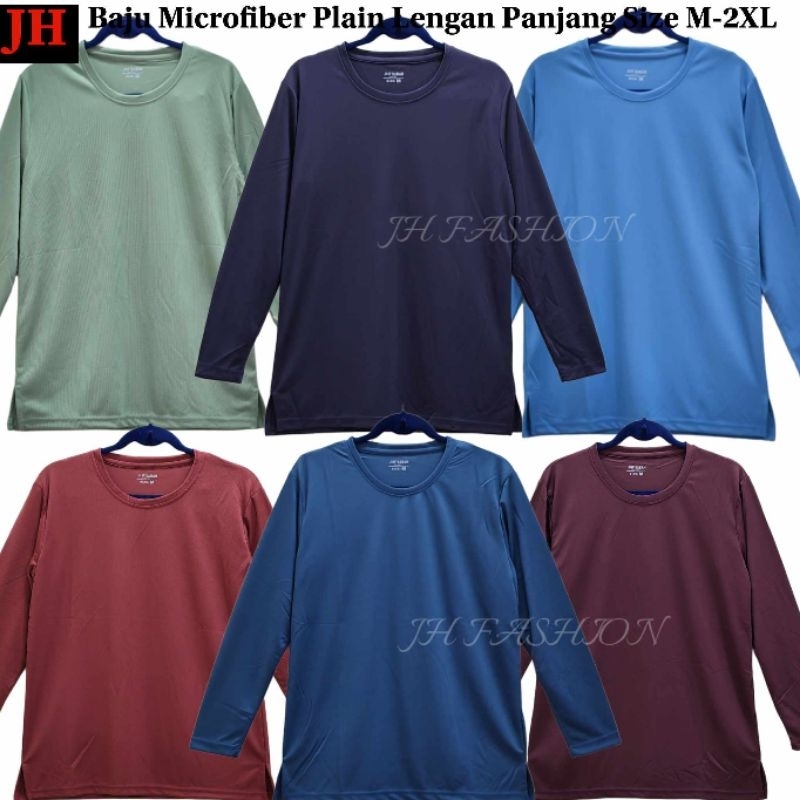 🔥READY STOCK 🔥BAJU MICROFIBER PLAIN LENGAN PANJANG SIZE M-XL | Shopee ...