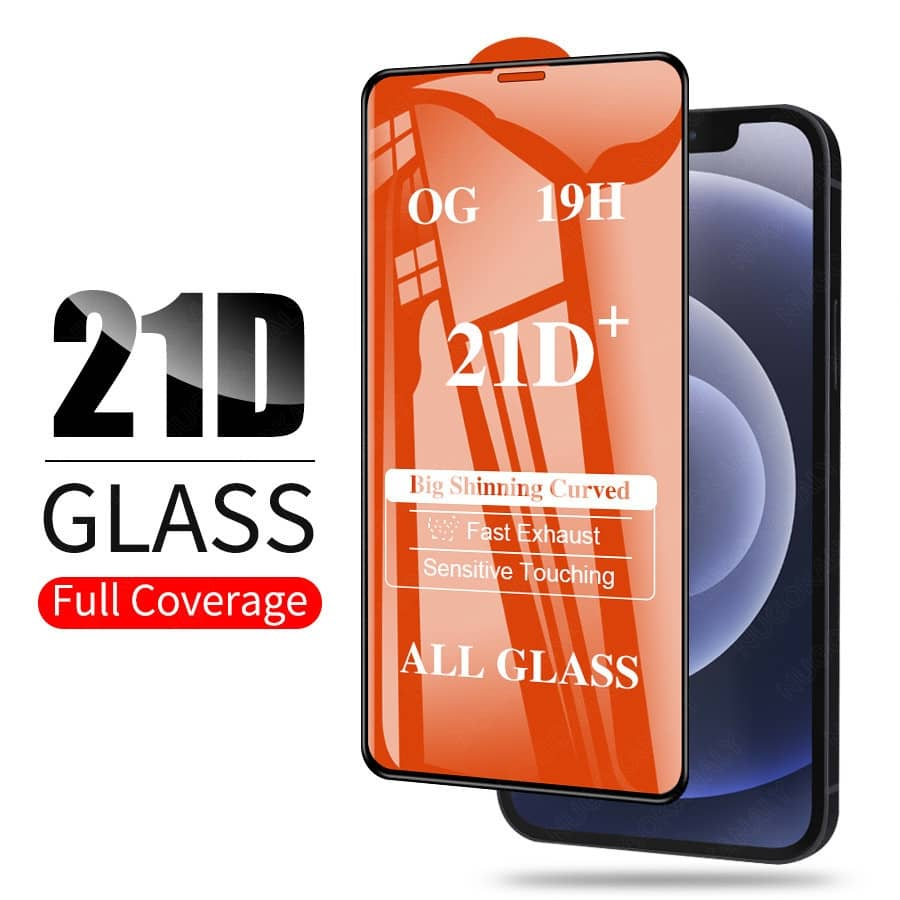 REALME Tempered Glass 9H Hardness 21D FULL COVERAGE & CLEAR for REALME C67 C65 C61 C63 C3 C11 ...