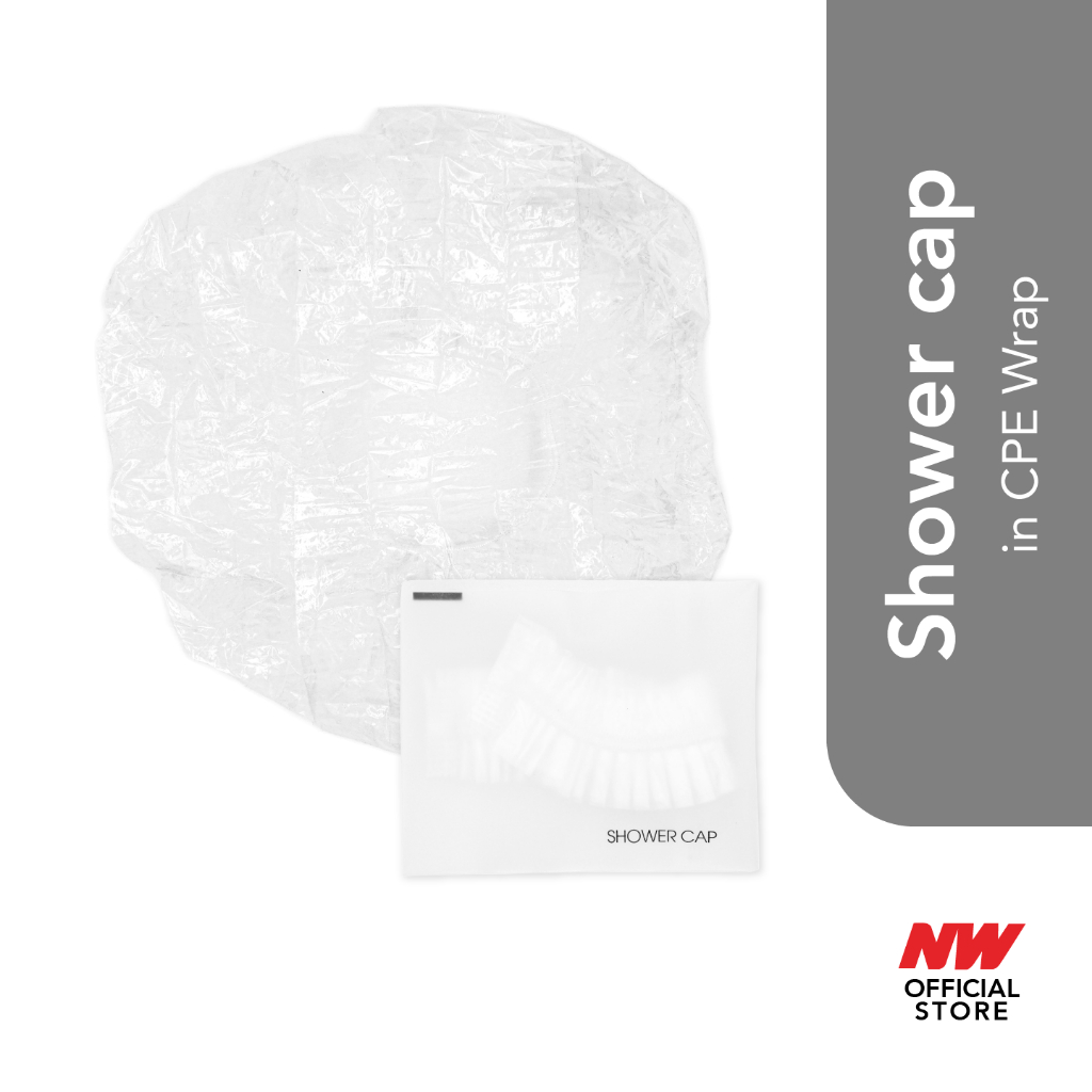 SHOWER CAP (50PCS) IN CPE WRAP FOR TRAVEL (WATERPROOF) | Shopee Malaysia