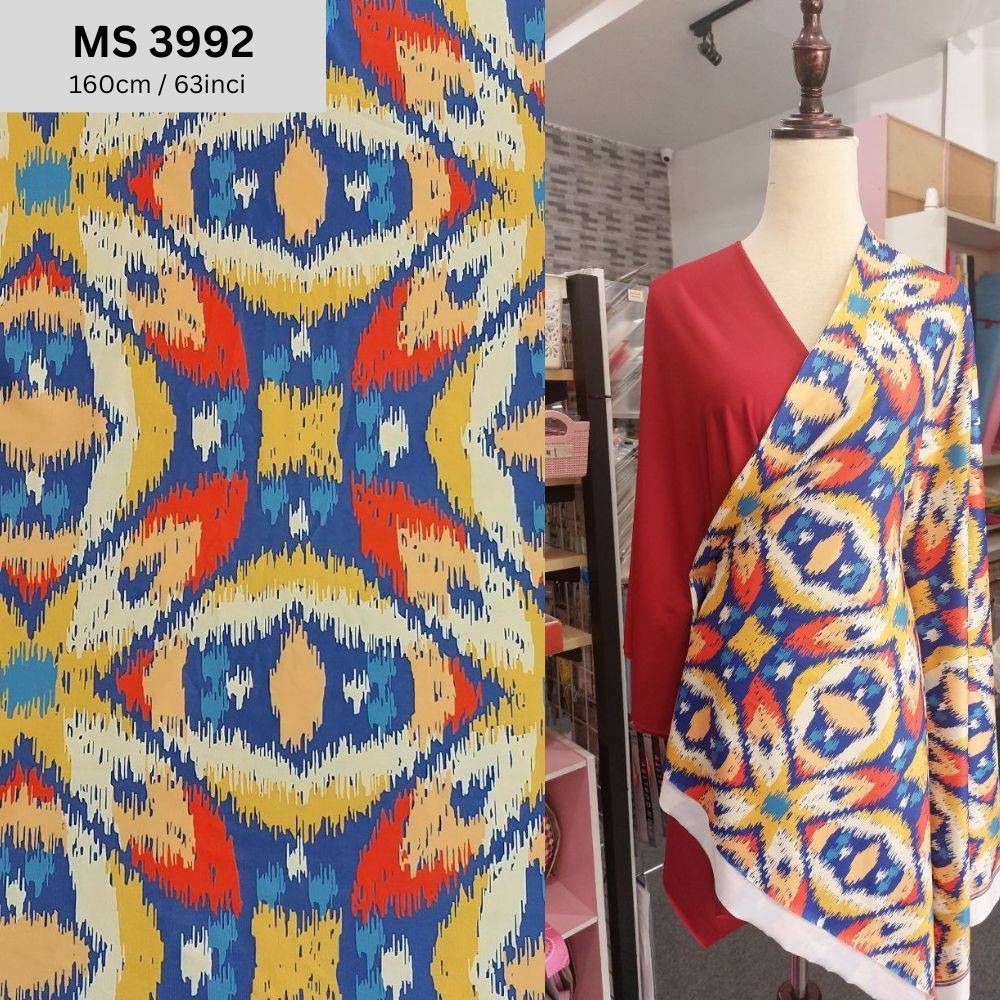Kain Pasang Merdeka Knit Fabric Milk Silk Corak Merdeka Theme National ...