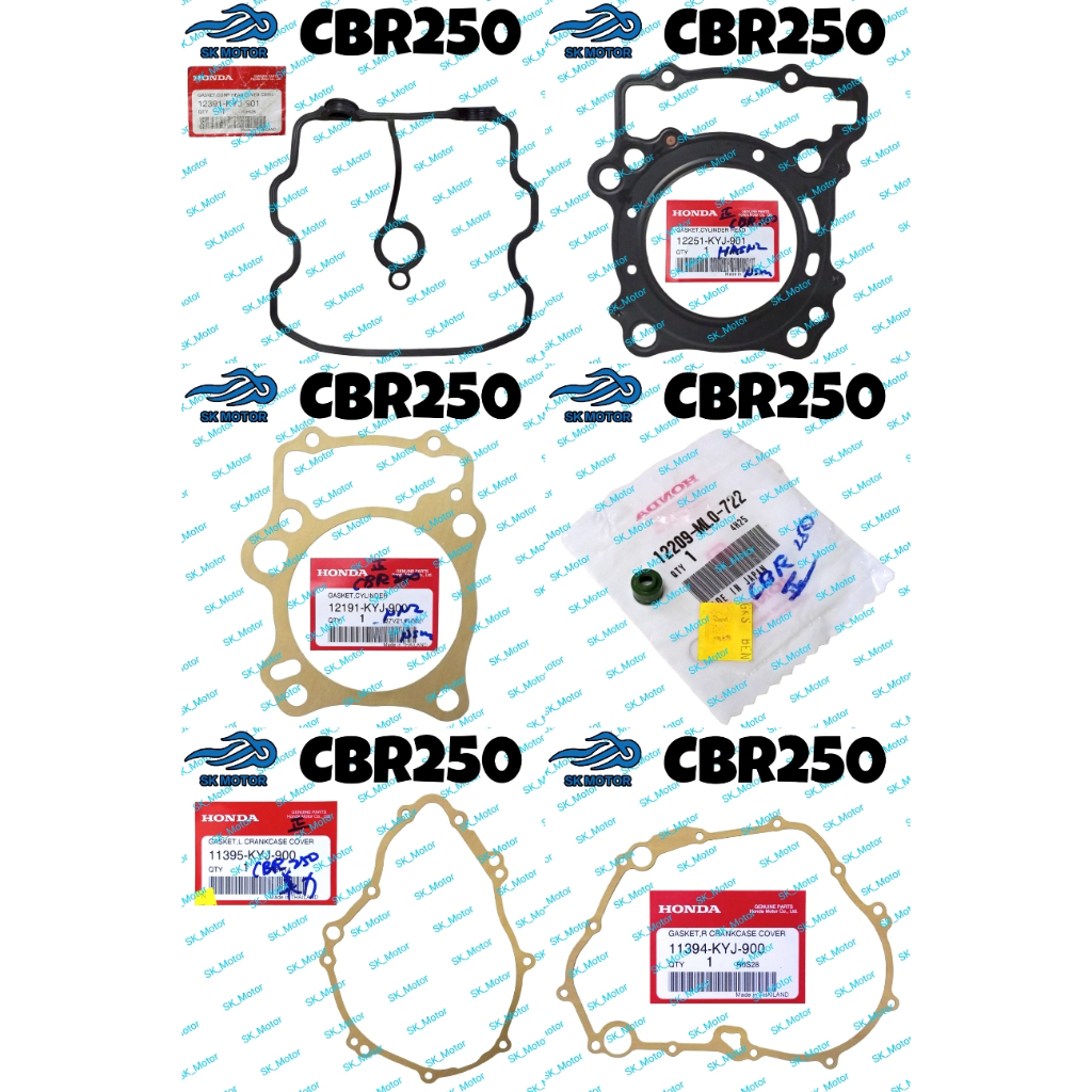 Honda CBR 250 CBR250 Original Gasket Block Head Clutch Magnet Head ...