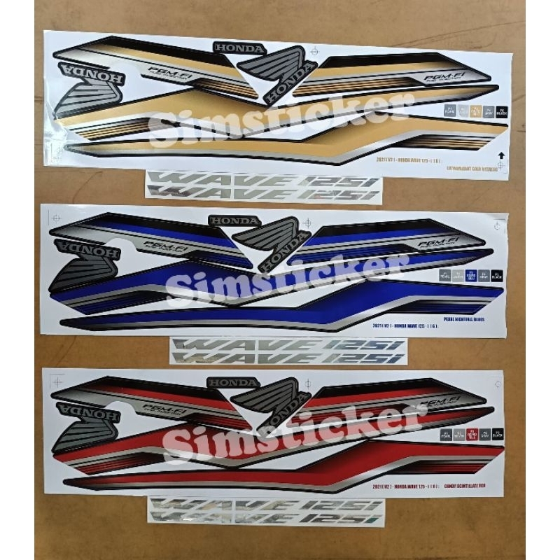 HONDA WAVE 125I 2021 (6) BODY STICKER | Shopee Malaysia