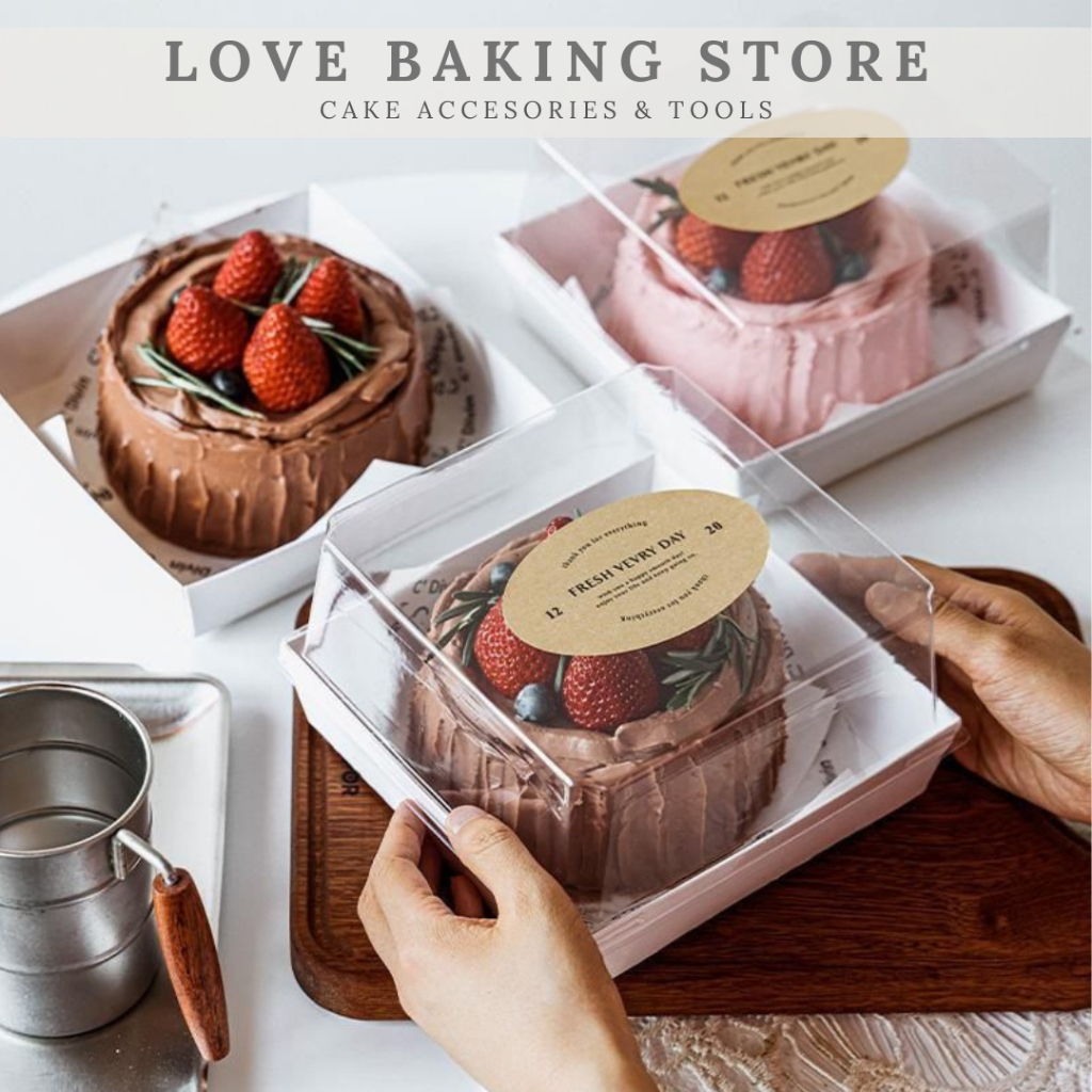 LBS • Extra Height 3 inch | 4 inch | 5 inch Square Cake Box Daifuku ...