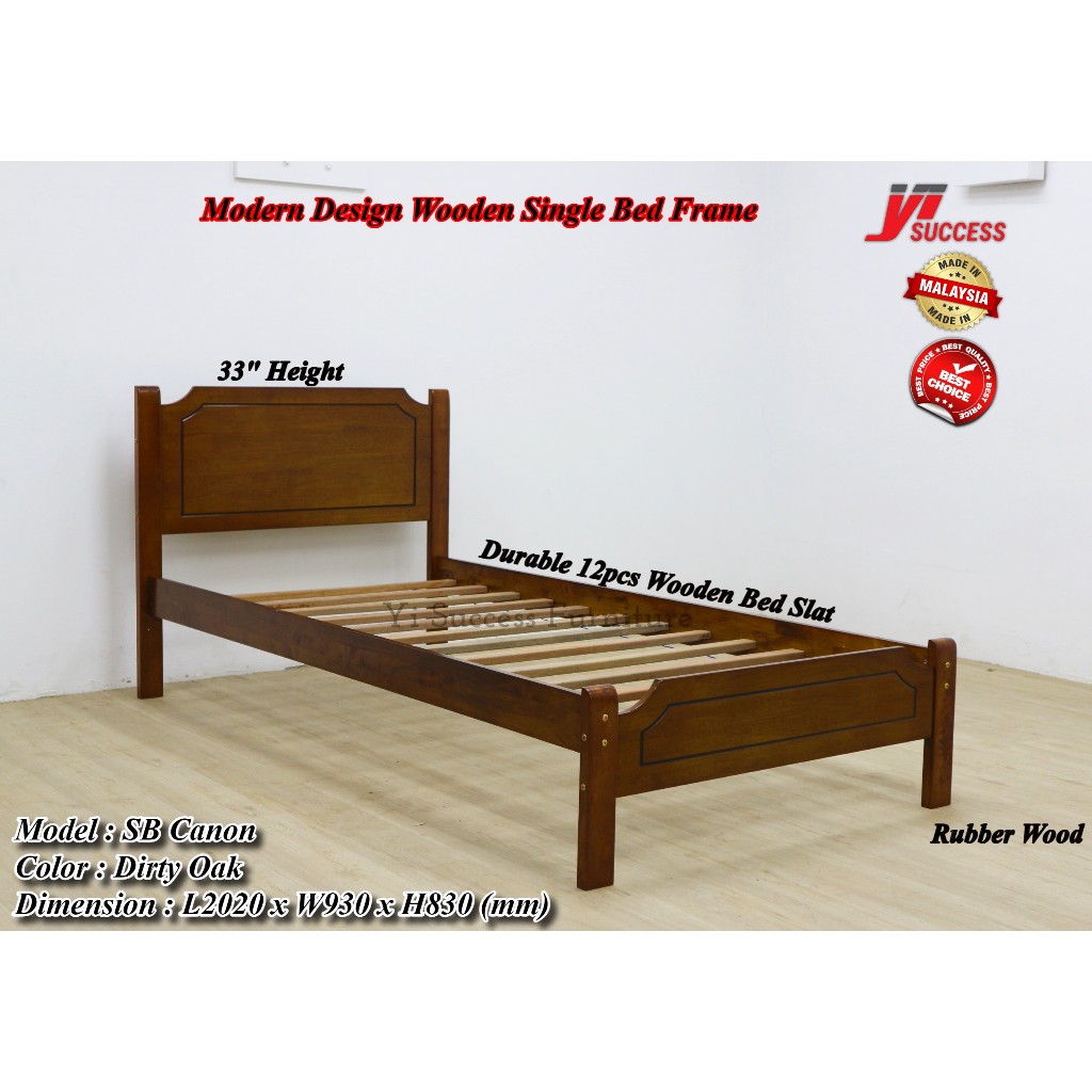 Yi Success Classic Design Full Solid Wooden Single Bed Frame / Solid ...