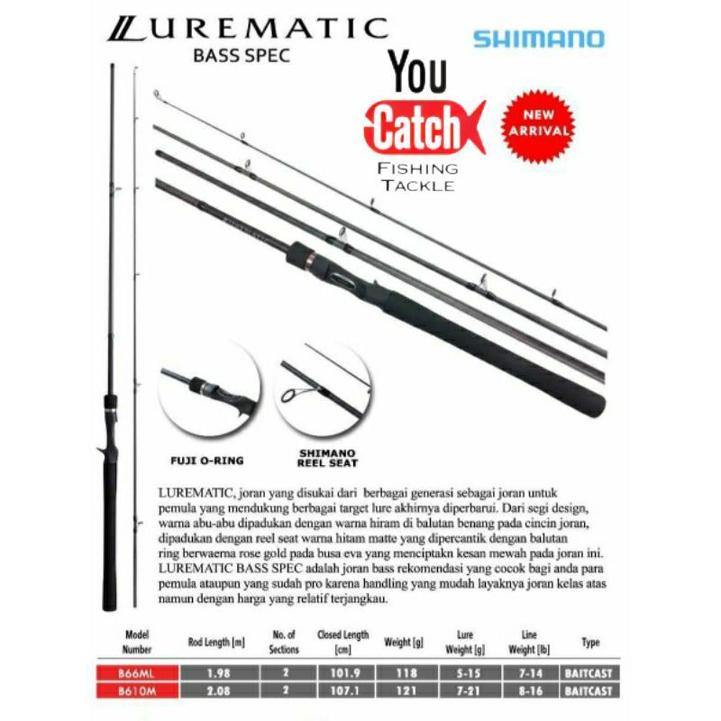 YOUCATCH Shimano 23 Lurematic Bass Rod (2pcs) Spinning/ Bc | Shopee Malaysia
