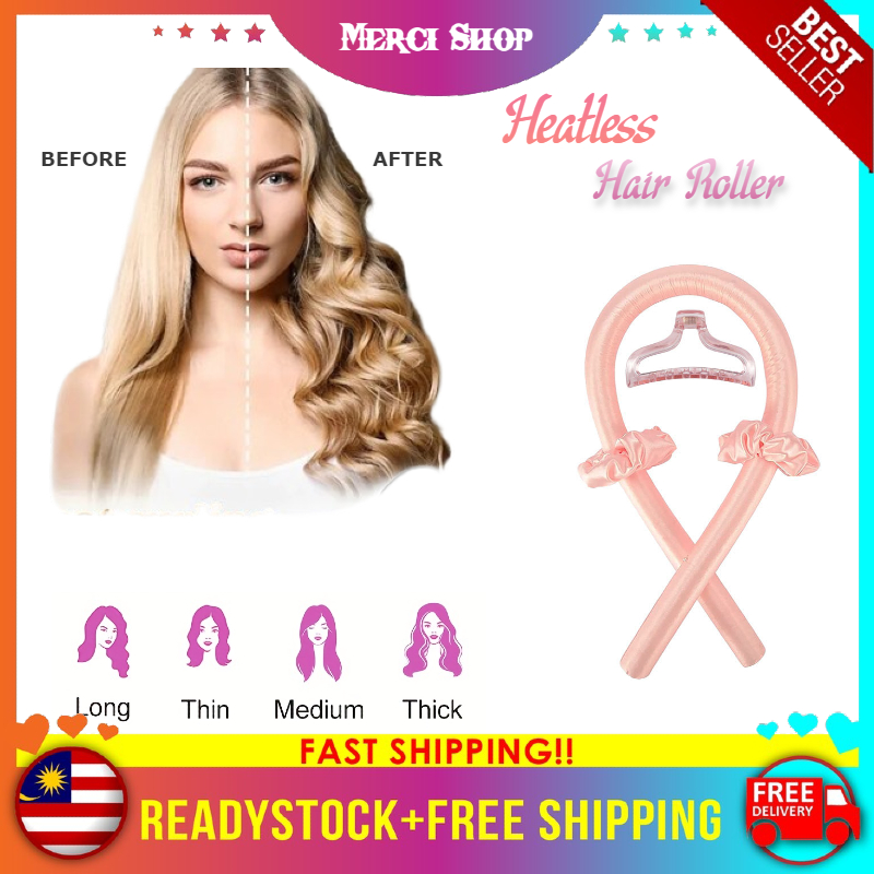 MS Heatless Curling Rod Headband Sleeping Curl Bar Wave Former Soft ...