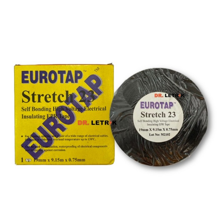 EUROTAP Stretch 23 Self Bonding High Voltage EPR Tape 19mm x 9.15m x 0 ...