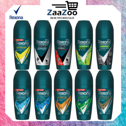 Rexona Deodorant/ Roll On Men / Lelaki 45ml/50ml ice cool/adventure/sports defence/quantum/extra ...