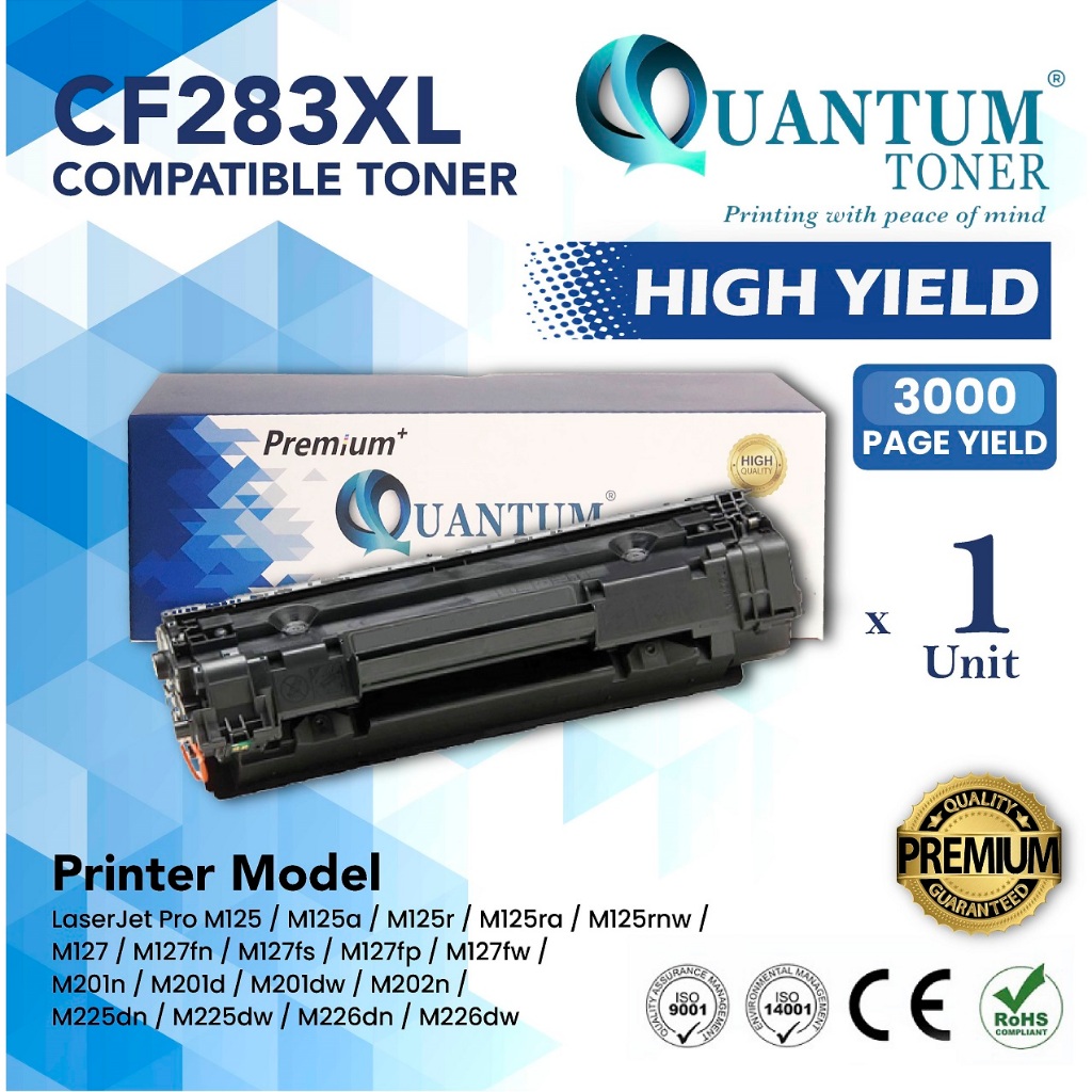 Compatible 83A CF283A CF283X CF283XL Toner HP MFP M125a M127fn M127fw ...
