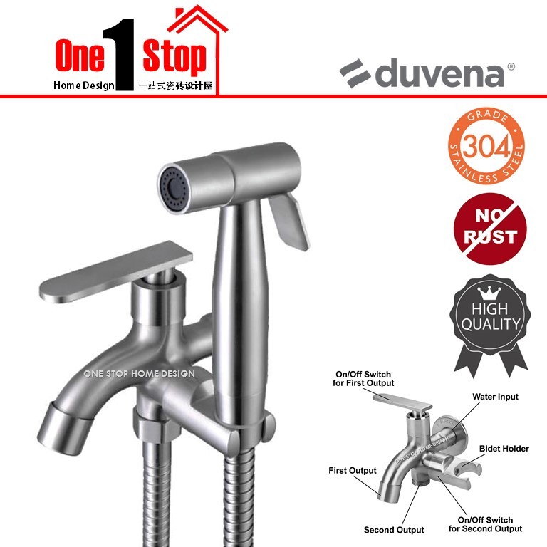 🔥DUVENA🔥 MATTE TWO WAY TAP WITH HAND BIDET | Shopee Malaysia