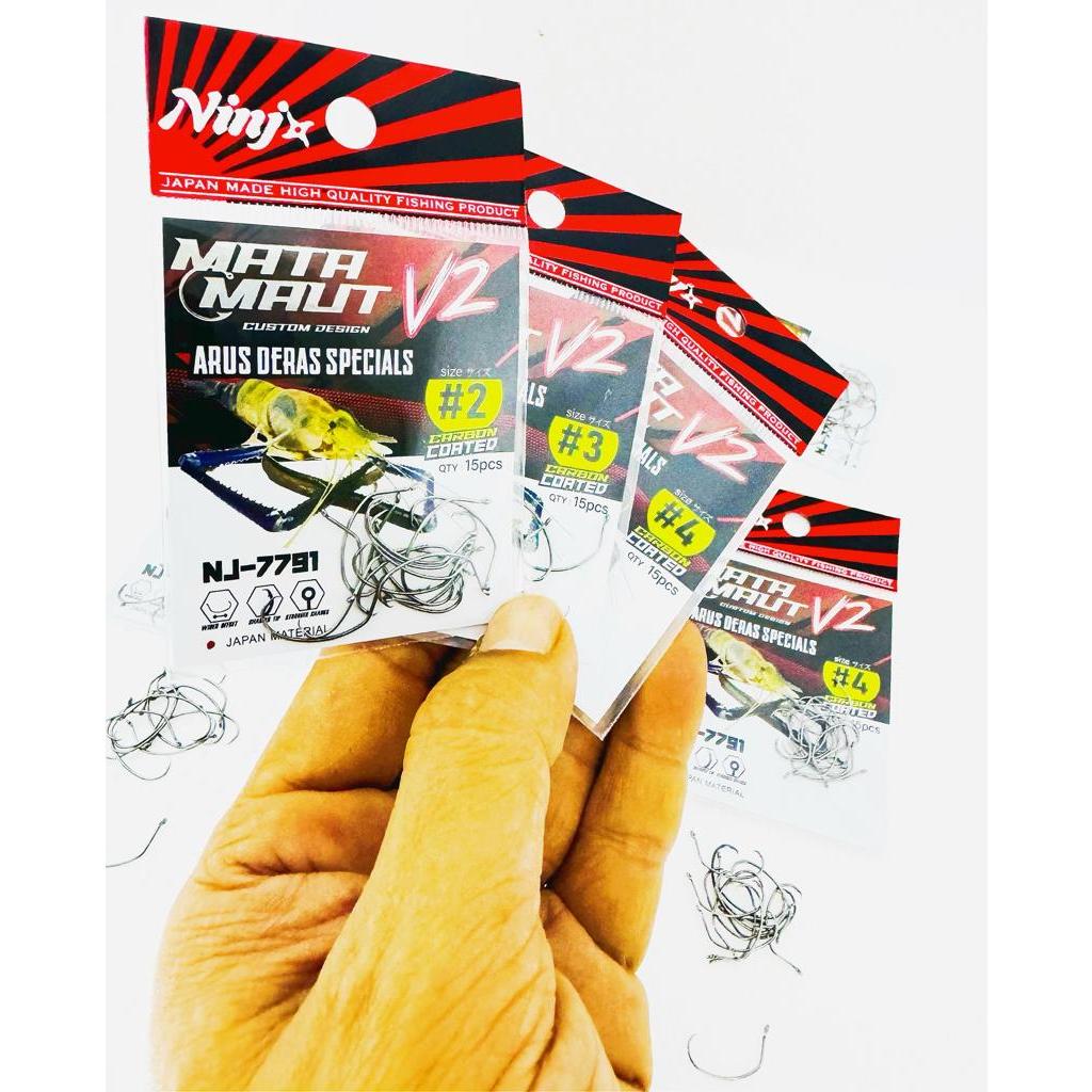 NINJA NEW "V2" Mata Kail Udang Maut CARBON COATED, Mata Maut, Udang ...