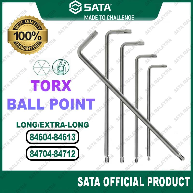 SATA Extra Long Ball Point Torx Key T10-T50 Torx Key S2 Sata Tools Sata ...