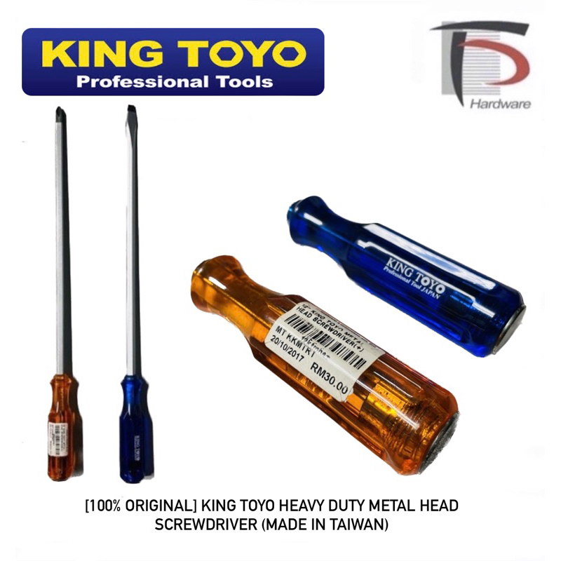 [100% ORIGINAL] KING TOYO HEAVY DUTY METAL HEAD SCREWDRIVER (MADE IN ...