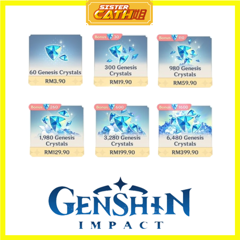 Genshin Impact Reload Genesis Crystal Discount Voucher | Shopee Malaysia
