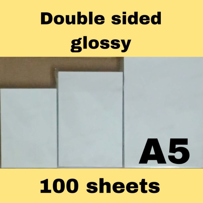 A5 Double Sided Glossy Photo Paper 260-300gsm 100sheet | Shopee Malaysia