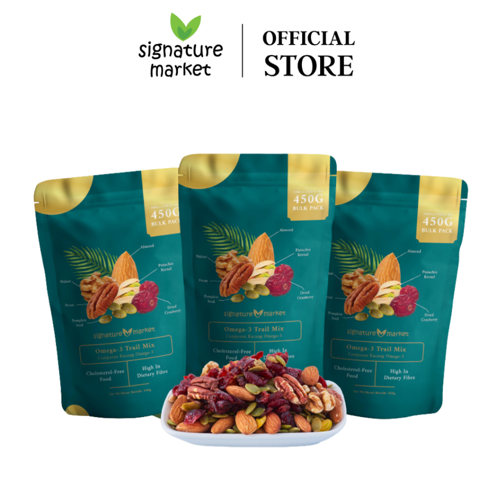 Signature Market 3x Omega-3 Trail Mix (Bulk Pack)(450g x 3) | Shopee Malaysia
