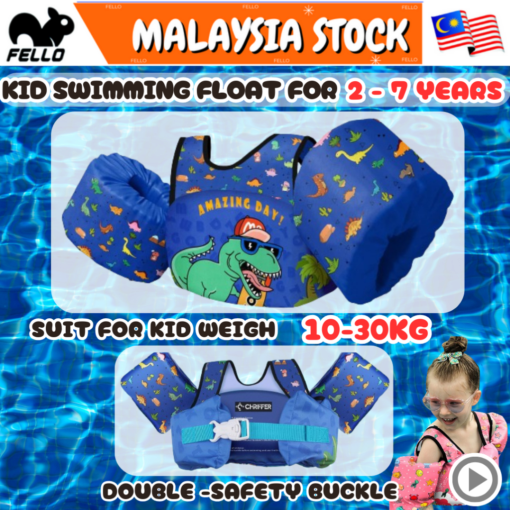 🇲🇾Kid Inflatable Swimming Arm Chest Float Vest Tube Sleeve Ring Safety ...