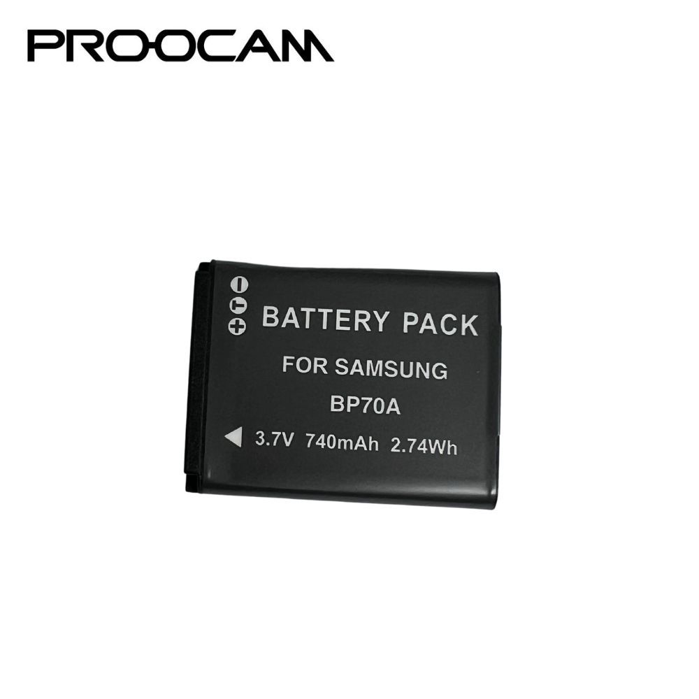 Proocam BP-70A battery for SAMSUNG AQ100, DV150F, ES65, ES67, ES70 ...