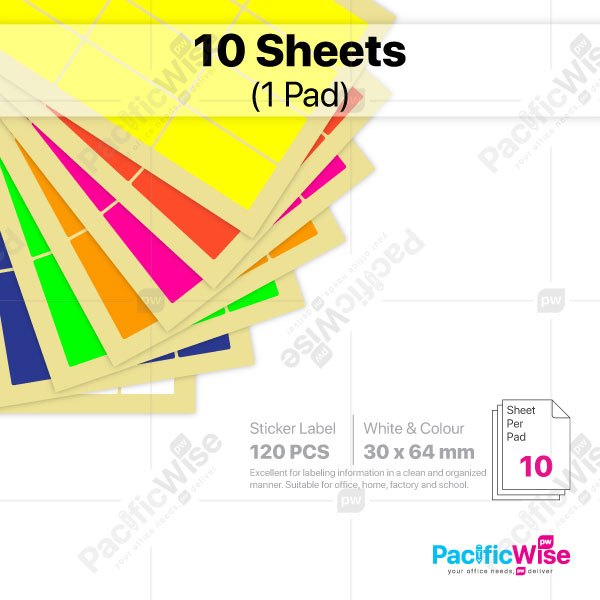 Rectangle Sticker Label/Label Pelekat Segi Empat/Sticker Label/30mm x ...