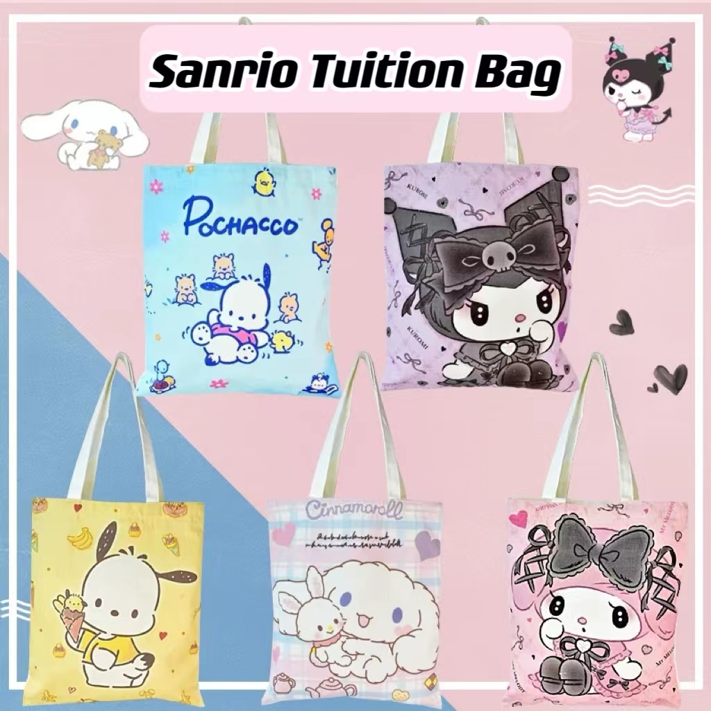 Sanrio Student Canvas Tuition Tote Bag Canvas Handbag / Bag Kasual ...