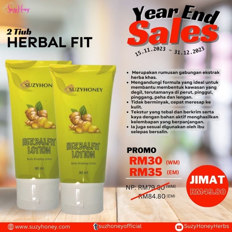 SUZY HONEY - HERBALFIT LOTION HAPUS LEMAK / PECAH LEMAK / SENGUGUT ...