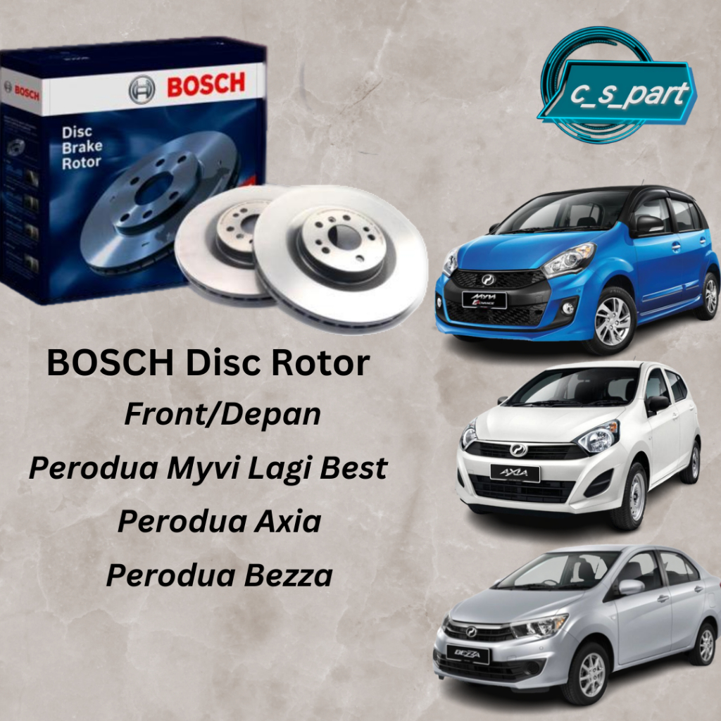 Brand BOSCH Disc Rotor For Perodua Myvi Lagi Best, Axia , Bezza(Harga ...